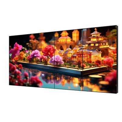 China 85 inch 1.5cm Ultra Narrow Gap Led Video Wall Indoor Rental Display Exhibition Booth Stage Large Screen Panel LCD Video Wall for sale