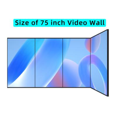 China Tela de emenda grande modular vertical de alto desempenho comercial de 75 polegadas, moldura estreita, painel de aço fundido artístico para vídeo wall à venda
