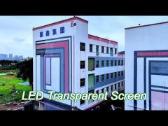 P33.33 - P16.67 schermo trasparente a LED 6000nit per la pubblicità esterna