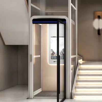 China 304# Stainless Steel Home Hydraulic Elevator Stainless Steel Frames Of Cabin with Automatic Door for sale
