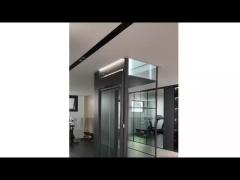 400 Kg Automatic Screw Driven Elevator with Safety Features for Indoor 2 Stops Glass Square Cabin