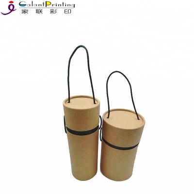 China Tubos de papel impressos do chapéu de Kraft costume redondo com o punho para matérias primas industriais à venda