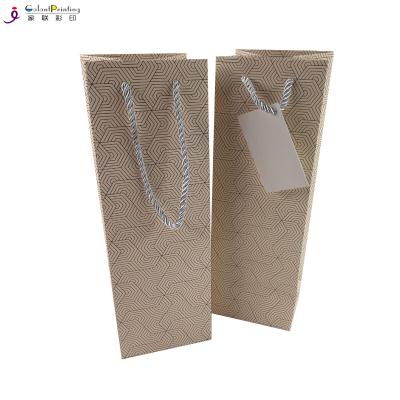 Cina Il regalo stampato abitudine della laminazione di Matt insacca le borse del regalo del vino della carta kraft in vendita
