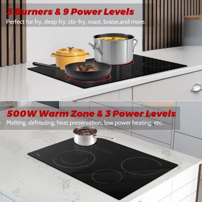 Cina Cucina elettrica da 30 pollici 220-240V Stufa da cucina in ceramica incorporata 4 bruciatori 6900W in vendita