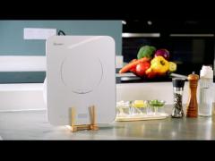 Ultra Thin Induction Cooktop 110V 1200W Poratble Induction Cooktop Silver Grey