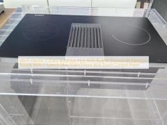 60cm Electric 2 Zone Induction Hob With Built-In Downdraft Extractor Hoods With 3 Speeds Max 504m³/Hour And Touch Control Panel