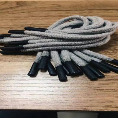 China Decorative Durable 4mm 5mm Nylon Cotton High Quality Cord Rope with Plastic Tips for sale