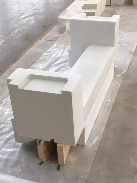 El reciclaje de 1650C fundió el bloque 3.8g/Cm3 del molde AZS para el horno de cristal