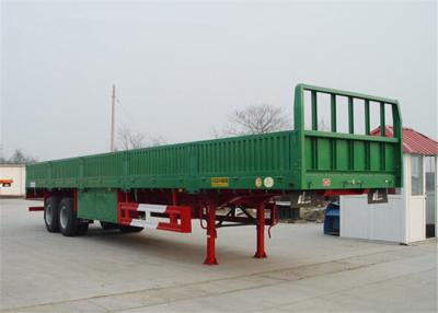 China 2 - 3 axle  flatbed semi-trailer / truck trailer transport bulk cargo / side wall semi trailer for sale