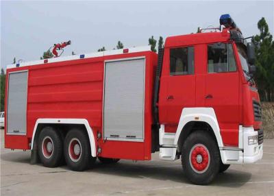 China Foam water and dry powder tank Fire Fighting Trucks 6 x 4 251 - 350hp for sale