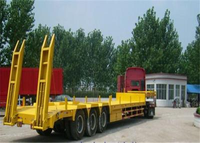 China 3 axles 60T lowbed Lowboy  loader drop deck truck  low bed semi trailer for sale