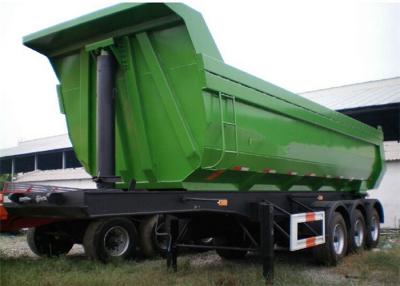 China 28 T Jost Landing Gear Dump Semi Trailer with Steel Springs On Standard Tool Box for sale