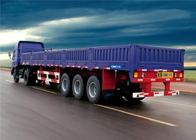 China 3 axles cargo semi trailer with side panels for bulk cargo transport with 12 radial tyres for sale