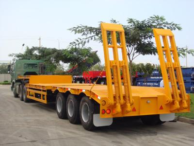 China low platform truck trailer heavy duty equipment transport hydraulic lowbed trailer for sale for sale
