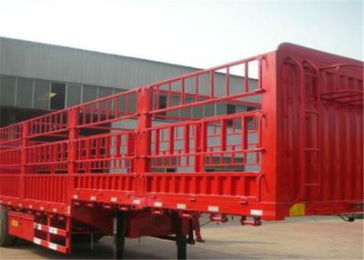 China Fence type Cargo Semi Trailer three axles air suspension 40T 100T for sale