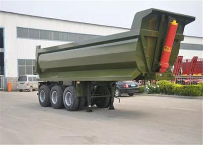 China Hydraulic typer Diesel dump tipper cargo Dump semi trailer tri - axle for sale