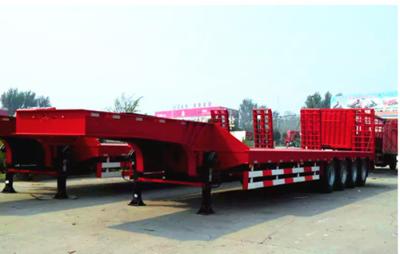 China 3 axle 60-80 tons Low Bed trailers / lowboy semi trailer for sale for sale