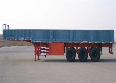 China Tri axle Van type1200mm transport bulk cargo Side Wall / Cargo Semi Trailer for sale