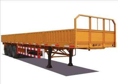 China 3 axle platform side wall open tailgate lowbed cargo semi trailer with panel for sale for sale