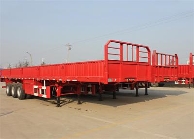 China Cargo Semi Trailer / Flat Bed Semi Trailer with Side Wall / Side Panel Cargo Trailer for sale
