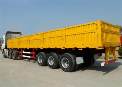 China 60tons 3 axle 40ft cargo semi trailer/side wall low bed truck trailer for sale