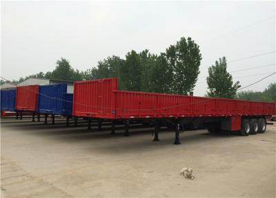 China 3 Axles 60Tons Side Wall Semi Trailer / Side Panels Detachable Cargo Semi Trailer for sale
