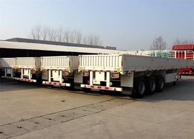 China Carbon steel material side wall semi trailer / 3 axle Cargo Semi trailer for sale