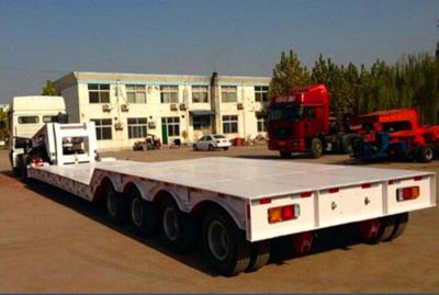 China Tri-axle heavy duty detachable gooseneck Low Bed trailers for equipment transportation for sale