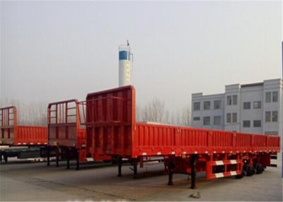 China 3 axles 13m 40tons-60tons side panel trailer/bulk cargo transport trailer  /flatbed semi trailer for sale