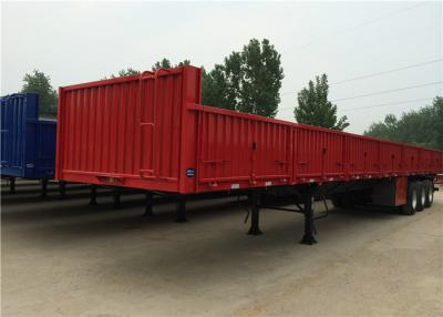 China heavy duty trailer chassis 60ton sidewall detachable cargo semi trailer for tractor for sale