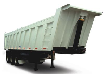 China High tensile Steel 3 axle 80 tons side dump semi trailer / rear dump trailer for sale