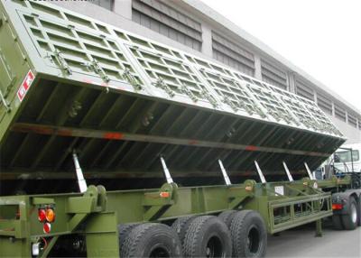 China 2 / 3 axle side lift semi trailer dump truck / tipper trailer for sale for sale