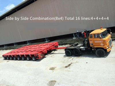 China multi axle hydraulic steering low bed loader trailer with 100 - 300 tons loading for sale