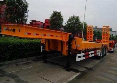 China 3 axle aisuspension fuwa axle lowbed trailers for heavy duty transportation for sale
