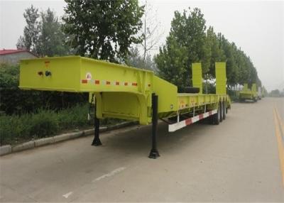 China 80t goosneck air suspension flat lowbed trailers for trinidad and tabago for sale