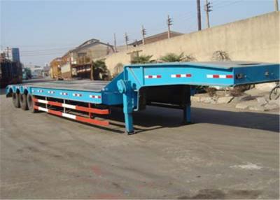 China 13m three axles 60t flat low bed trailer with air suspension for sale for sale