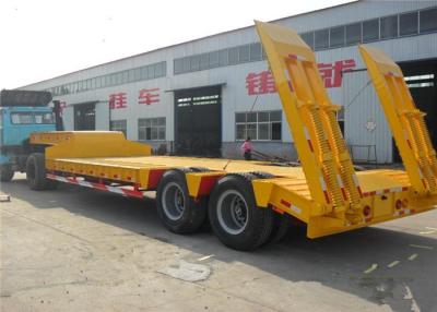 China Low Flatbed Semi - Trailers30 - 60 Ton Capacity With Triangle Tire 12Units for sale
