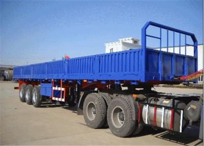 China New Condition Steel Material Cargo Semi Trailer Red Color Side Wall Trailer for sale