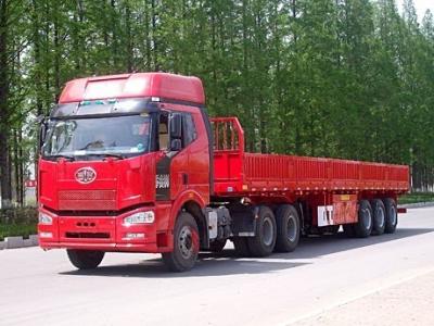 China Demountable cargo semi trailer Tri-axle Q345 skeleton container semi trailer for sale