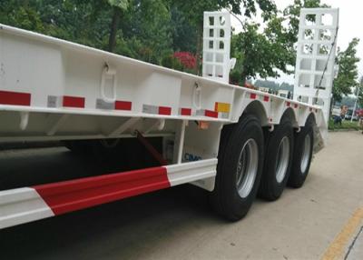 China detachable gooseneck 80t low bed trailers for truck crane transportation for sale