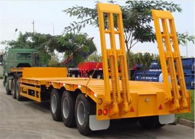 China 14m 50t air suspension low bed trailers for heavy duty transportation for sale