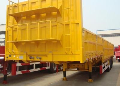 China Heavy duty  container side wall Cargo Semi Trailer with 3 axle 6 big chamber for sale