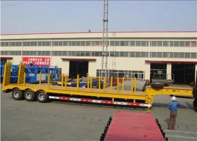China Gooseneck Lowbed semi trailer 3 axles truck trailer 70ton with common suspension for sale