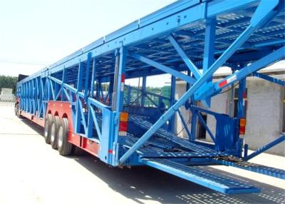 China Tri - axle FUWA 28T suv vehicle transport trailer common mechanical for sale