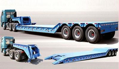 China Hydraulic Detachable Gooseneck lowboy trailer , Front load low bed trailer , front load lowbed trailer for sale