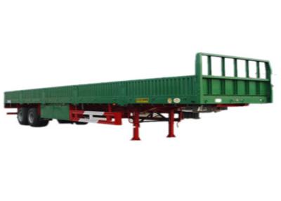 China 3 axle sidewall with bogie suspension / sider wall semi trailer  /flatbed cargo semi trailer for sale