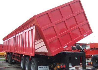 China Hydraulic dump trailer for tractor / Cargo dump box trailers Tri Axle Dump Truck Trailers for sale