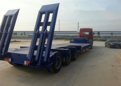 China Hot Sale high quality 3/4 axles low bed semi trailer size optional / 60ton lowbed trailer for sale for sale
