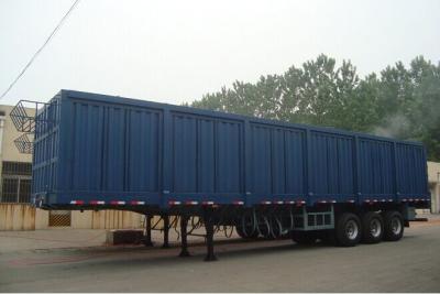 China Tri - axle coal transport  van Box Semi Trailer military use 50 ton loading container for sale