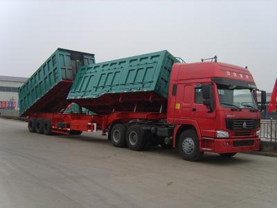 Cina Il doppio scarico di alluminio ha collegato il capovolgimento frontale della facciata dei rimorchi & la parte posteriore della parte posteriore per 100 tonnellate di capacità in vendita